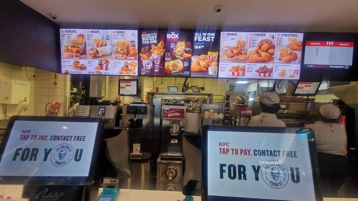 Menu at KFC Cape Town International Airport 1 restaurant, Cape Town