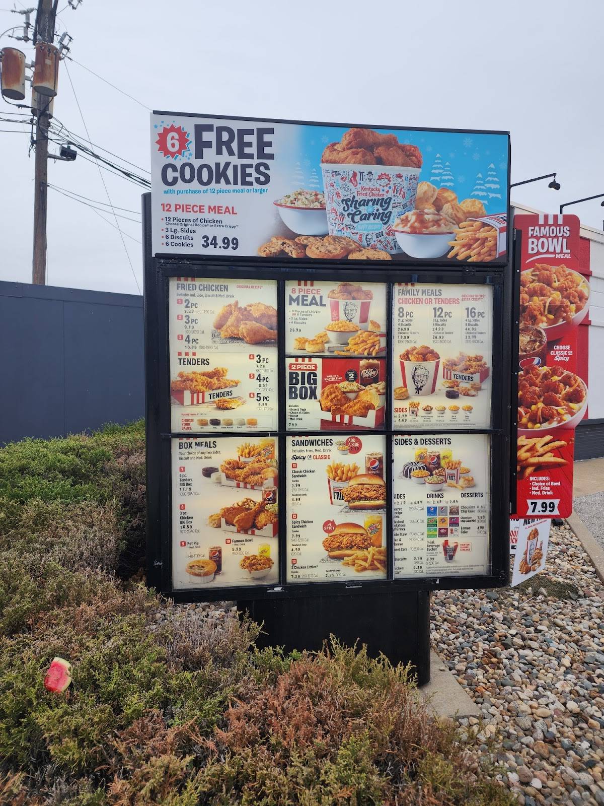 Menu at KFC restaurant, Independence, E 24 Hwy Cir
