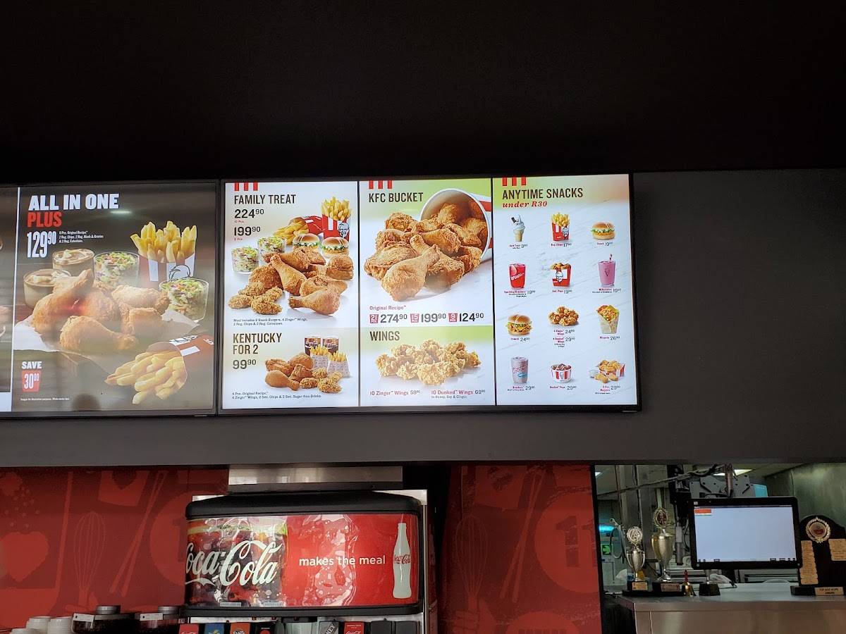 Menu at KFC Uitenhage (Caledon Street) restaurant, Uitenhage, 23 Caledon St