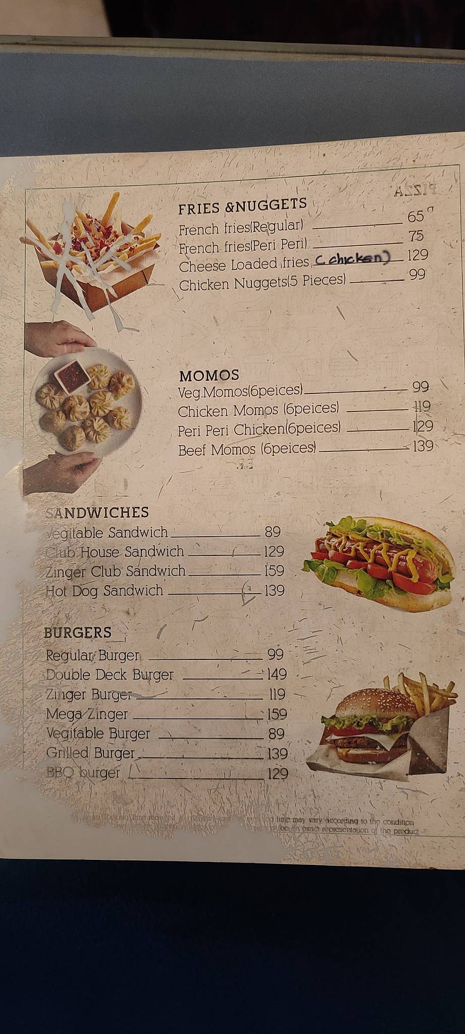 Menu at KOFI CLUB, VITHURA, Vithura