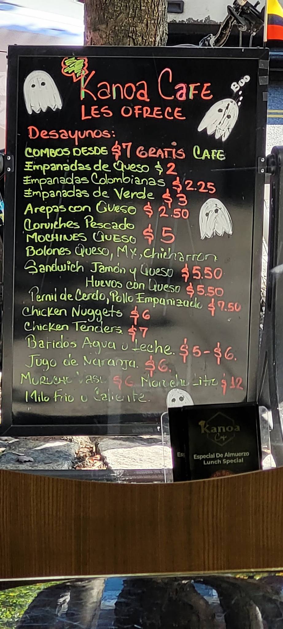 Menu at Kanoa Cafe, Union City