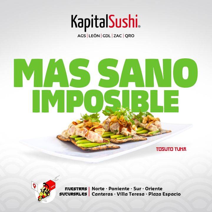 Carta del restaurante Kapital Sushi Canteras, Aguascalientes, Boulevard ...