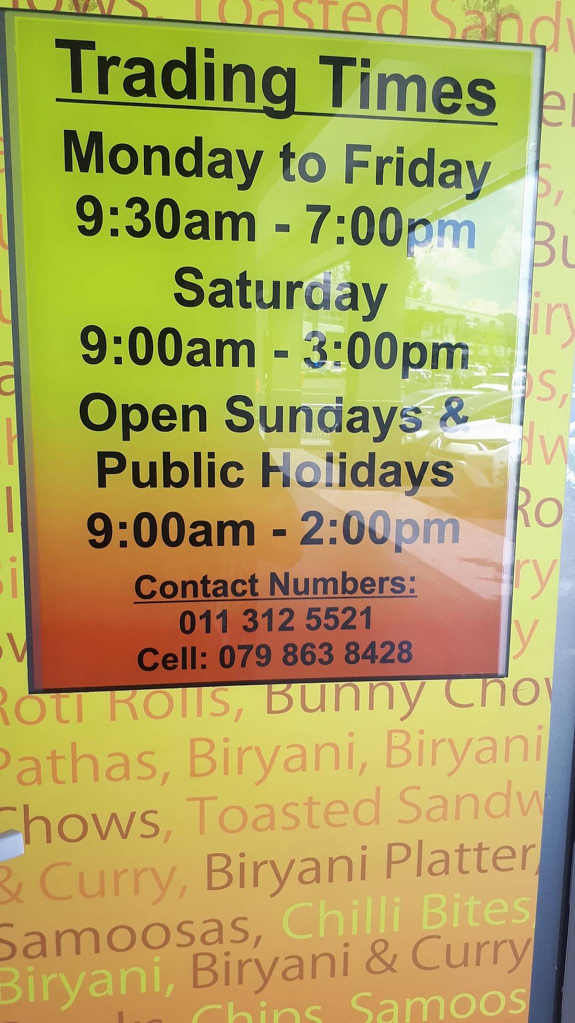 Menu at Kara Nichha's Midrand restaurant, Midrand