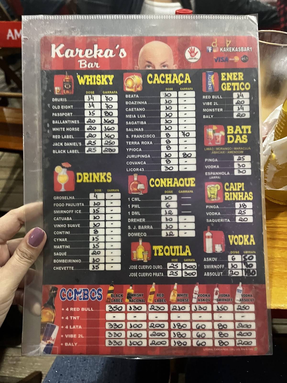 Menu em Kareka`s pub & Bar, Santos