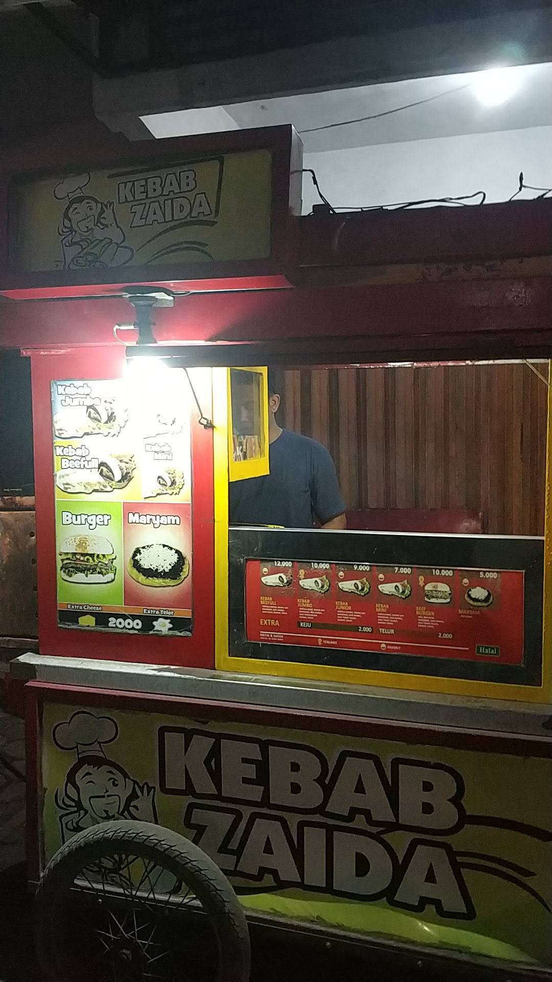 Menu at Kebab Zaida, Indonesia