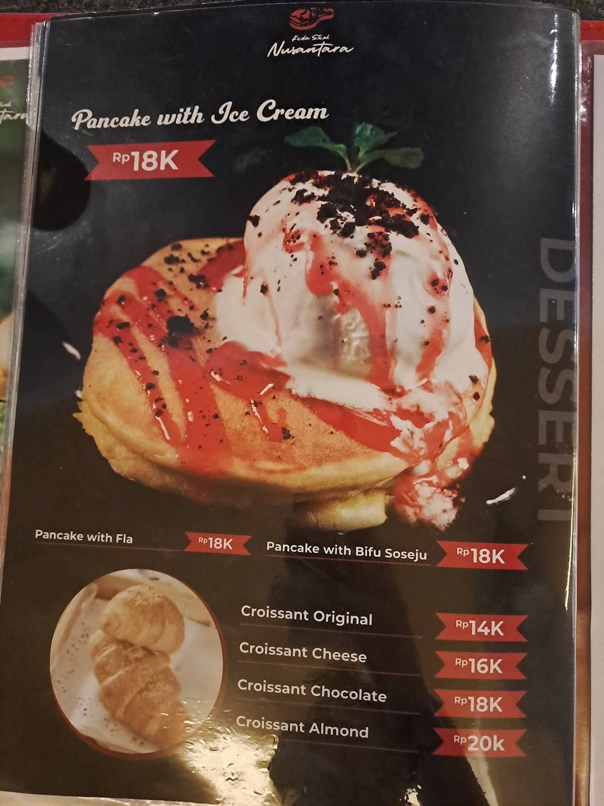 Menu at Kedai Steak Nusantara Menteng Matraman restaurant, Central Jakarta