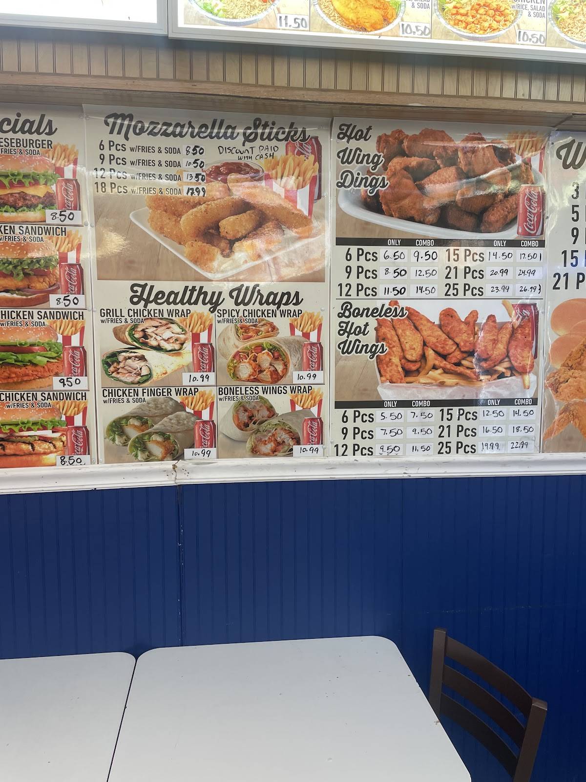 Menu at Kennedy fried Chicken restaurant, New Windsor