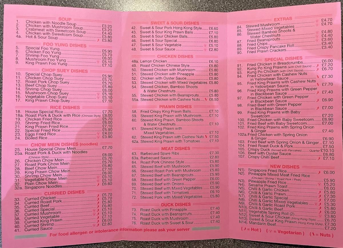 Menu at Silver River fast food, Kingston upon Thames, 133 Richmond Rd