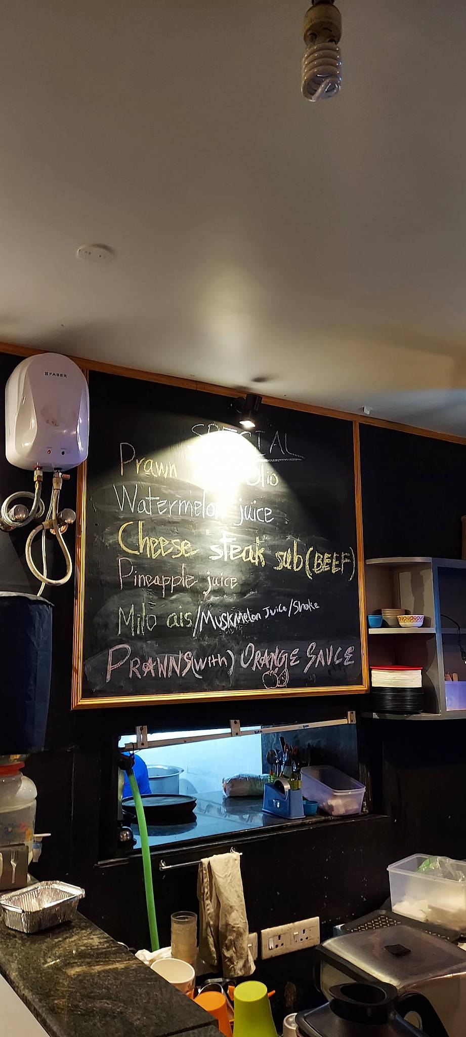 Menu at Muncheez, Kodaikanal