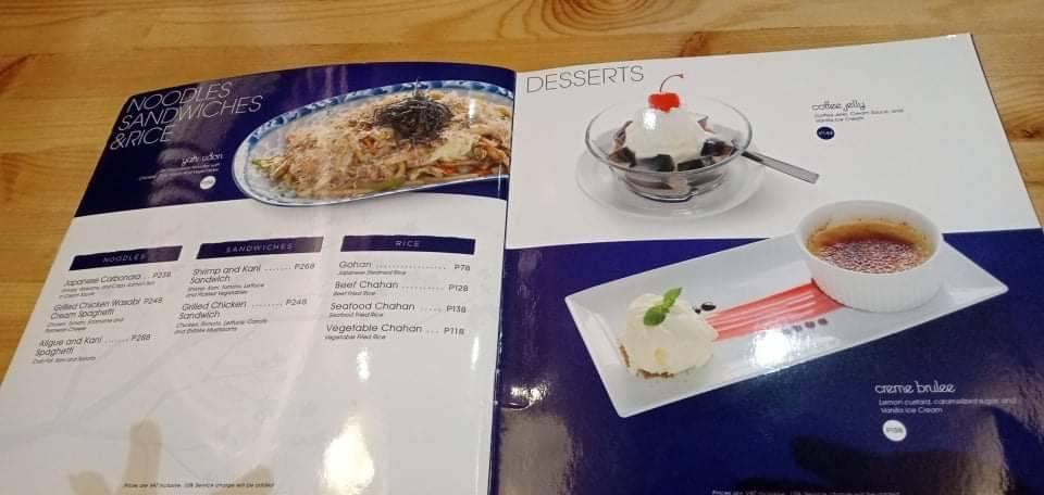 Menu at Koku restaurant, Makati