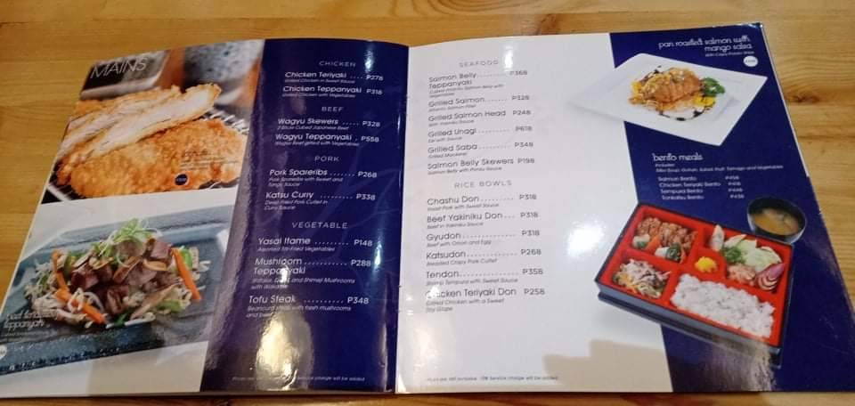 Menu at Koku restaurant, Makati