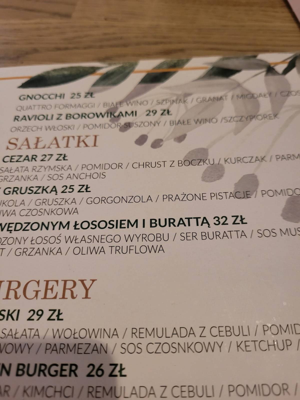 Menu at Koper Włoski u Braci Mazur pizzeria, Lublin