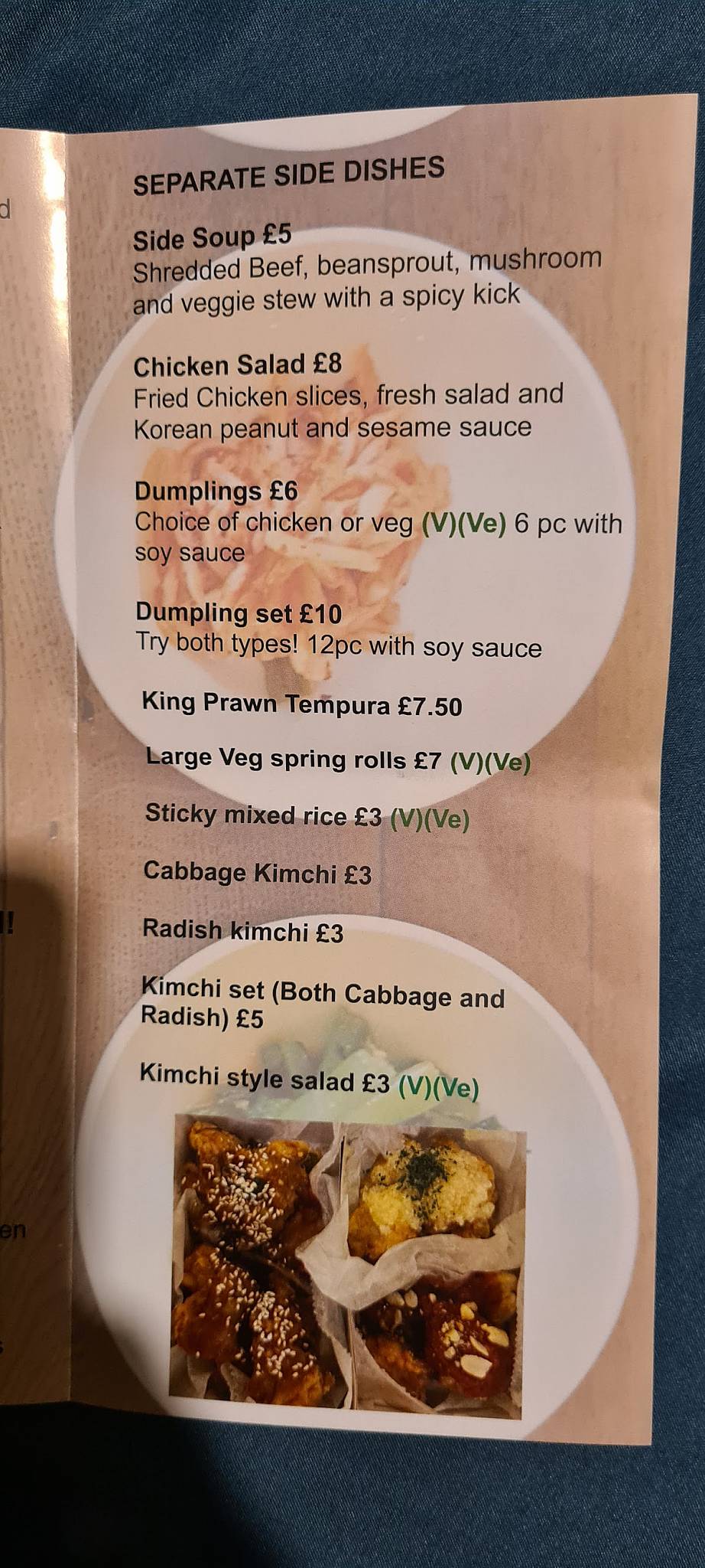 Menu at Korean Kitchen restaurant, Southport, 509-511 Lord St
