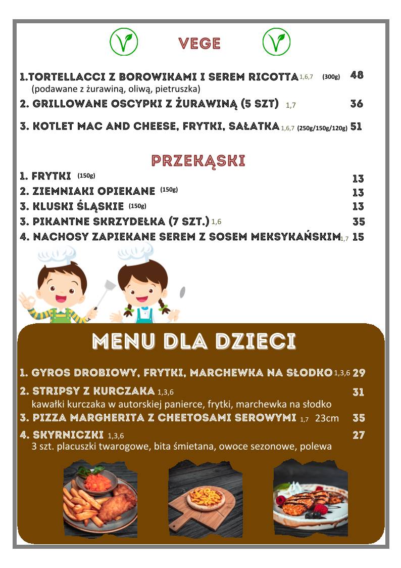 Menu at Restauracja Cafe Domek - Regionalna - Pizza Kudowa Zdrój ...