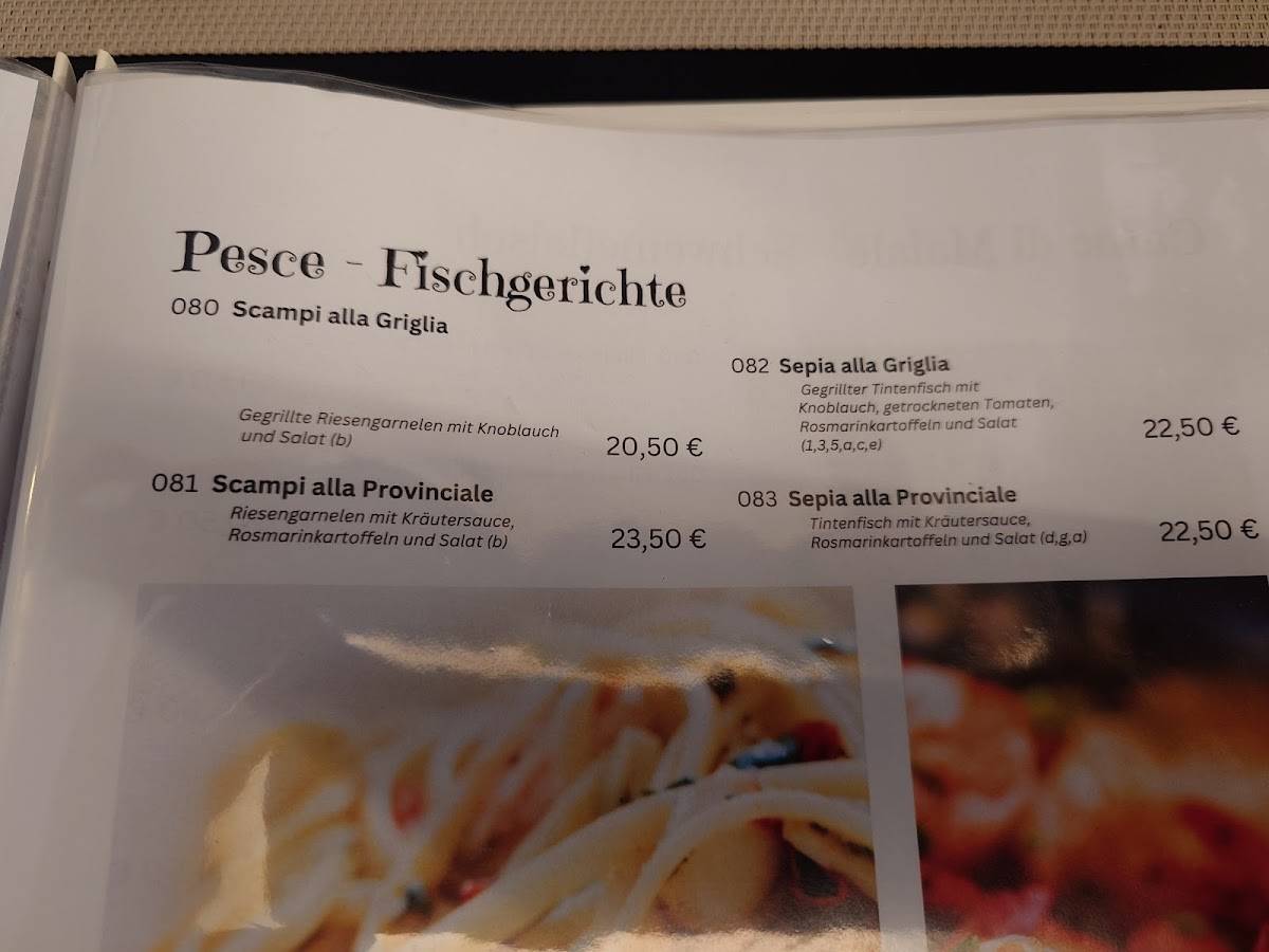 Speisekarte von L' Angolo del Sud restaurant, Spangenberg