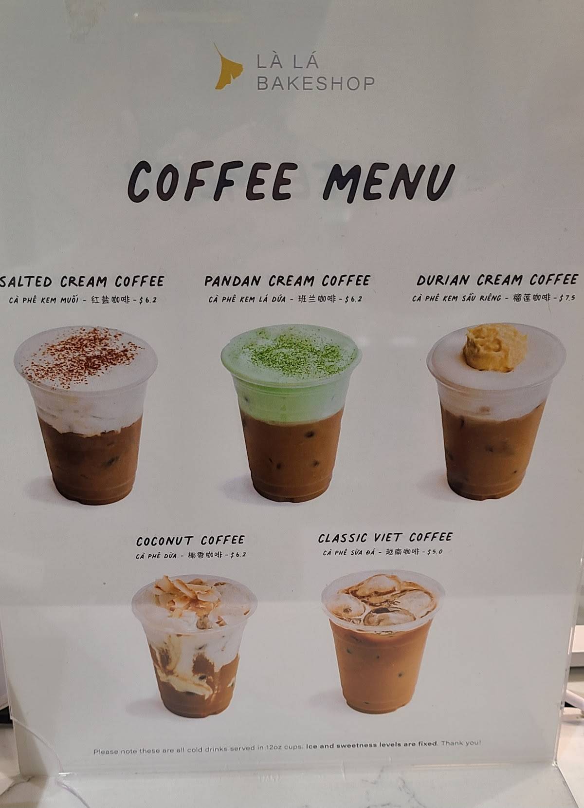 Menu at LA LA Bakeshop (Mississauga), Mississauga