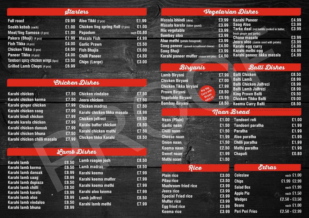 Menu at LAHORE Kebabish & Grill restaurant, Gravesend