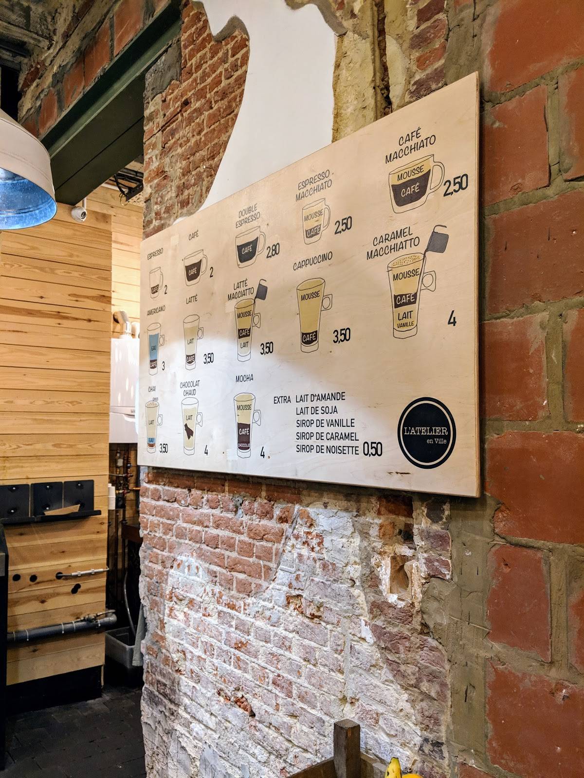 Menu au L'Atelier en Ville - Place Stéphanie, Bruxelles, Pl. Stéphanie 6