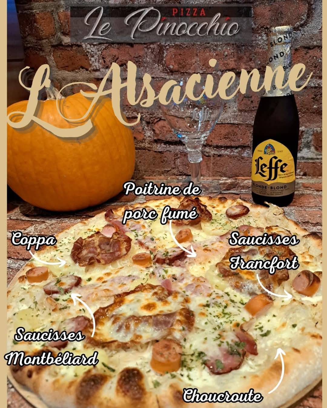 Carta de pizzería LE PINOCCHIO PIZZA, Paray-le-Monial