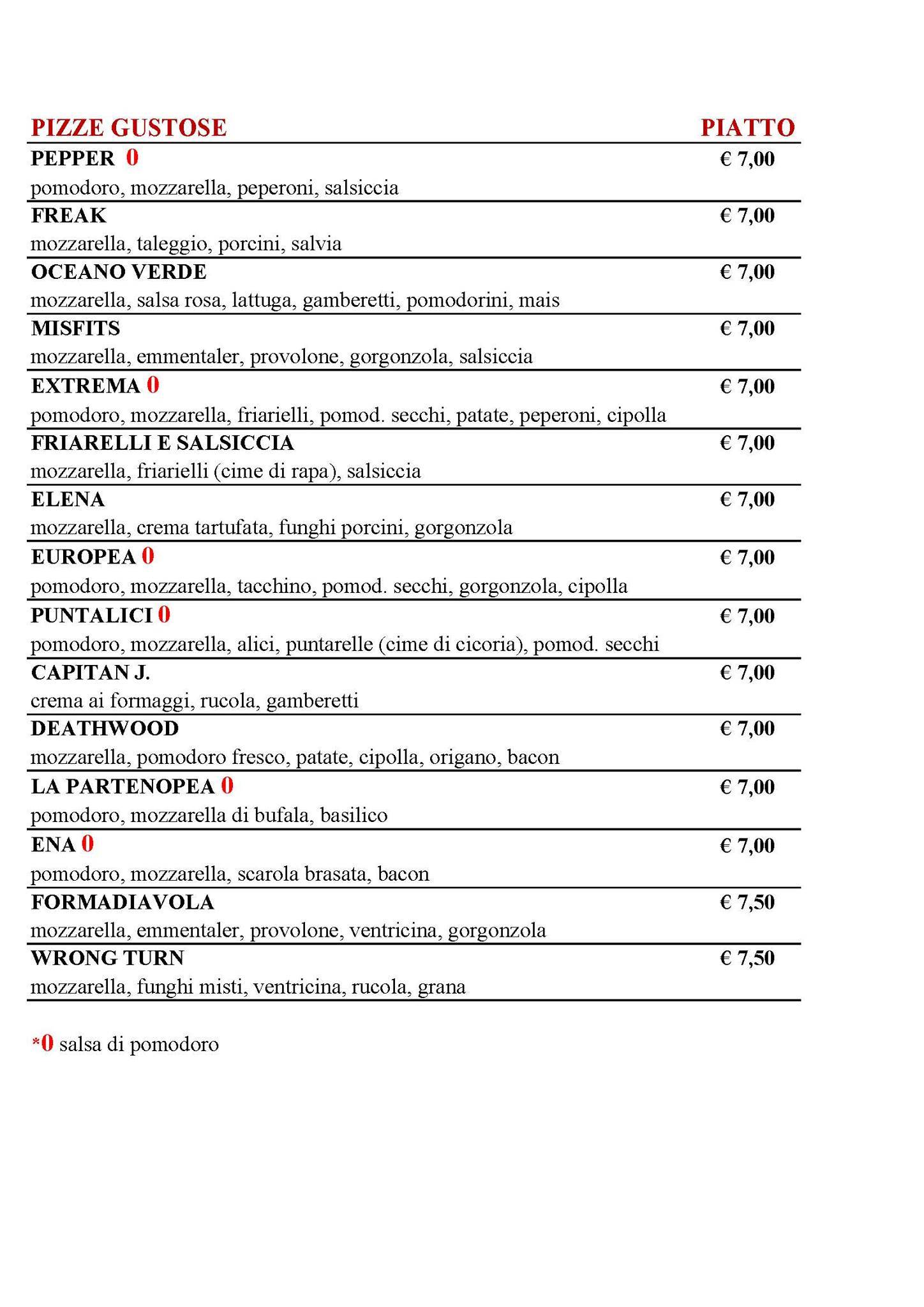 Menu da La Diavola Raiano ristorante, Raiano