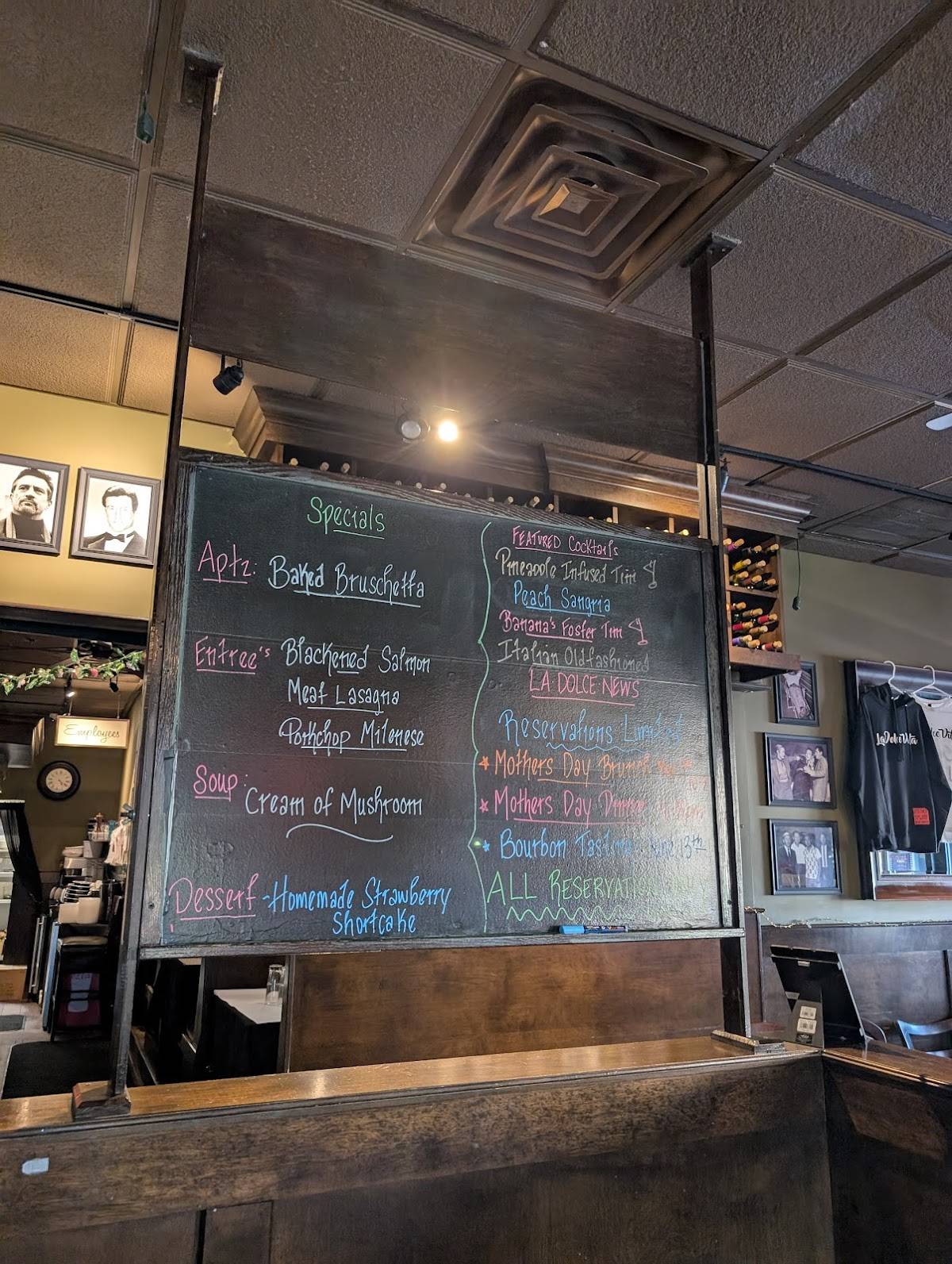 Menu at La Dolce Vita per tutti pub & bar, Plainfield