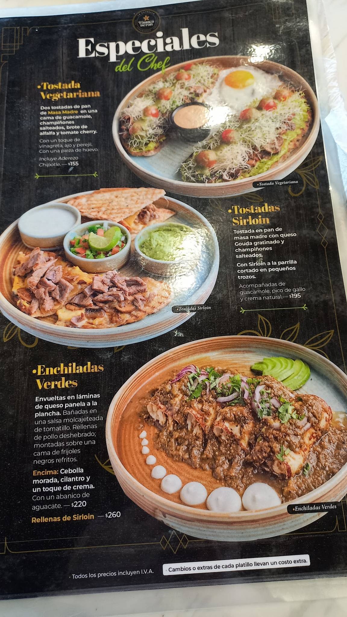 Carta del restaurante La Estrella Fabrica del Pan, Reynosa
