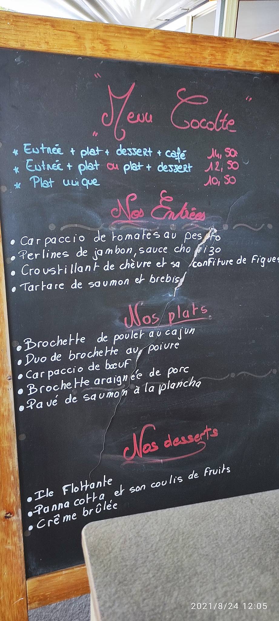 Menu au La Ferme O Délices restaurant, Mazères, Ferme Auger