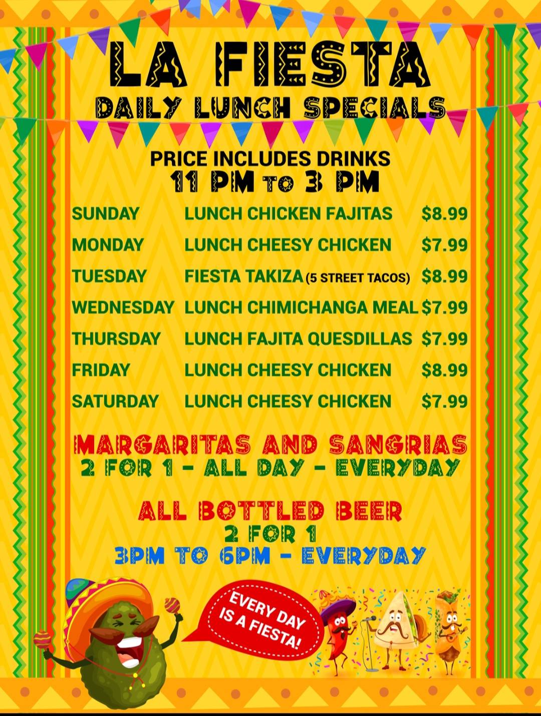 Menu at La Fiesta Bar & Grill tex-mex, Tullahoma