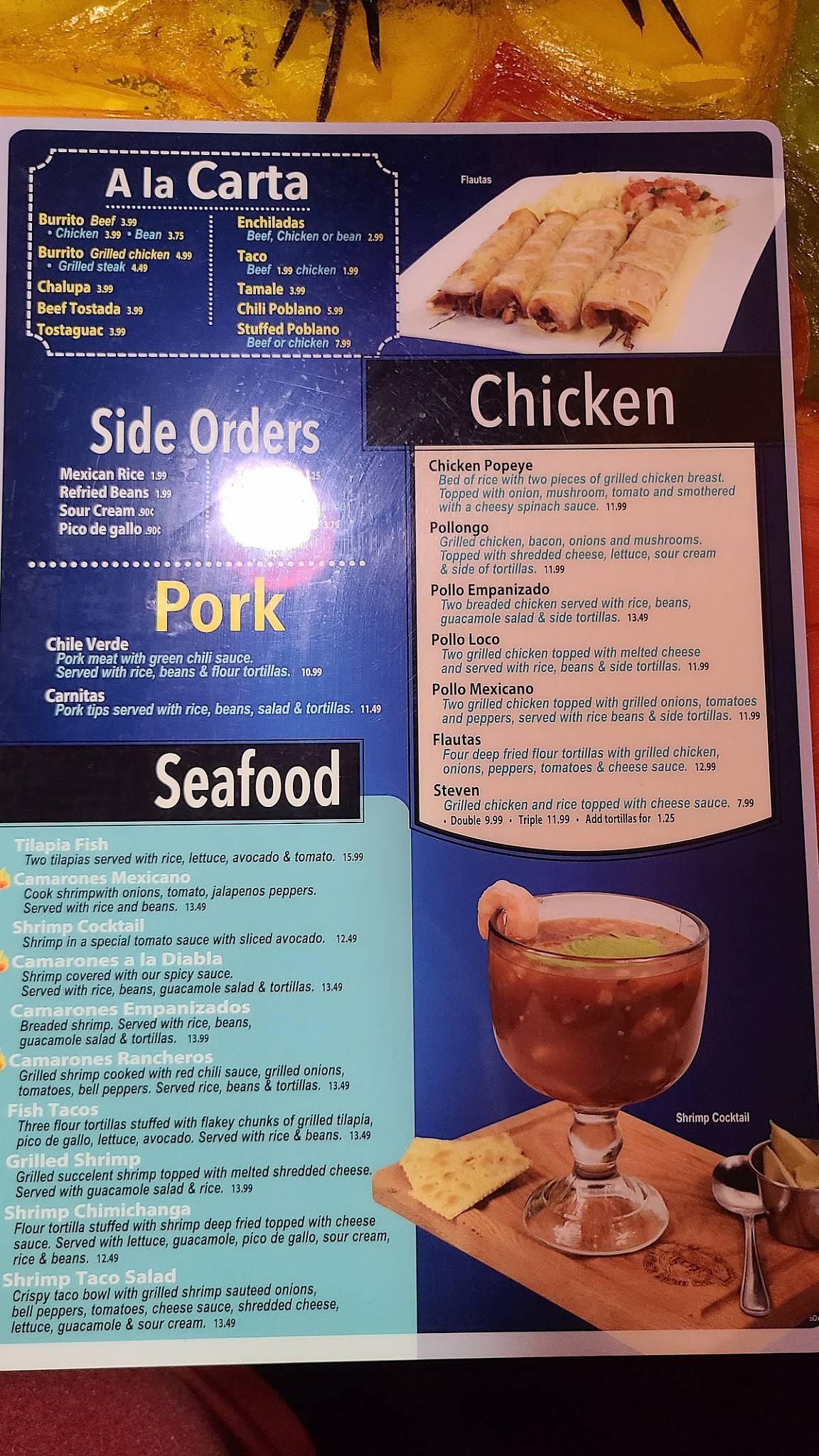 Menu at La Huerta Mexican Restaurant, Russellville, E Main St