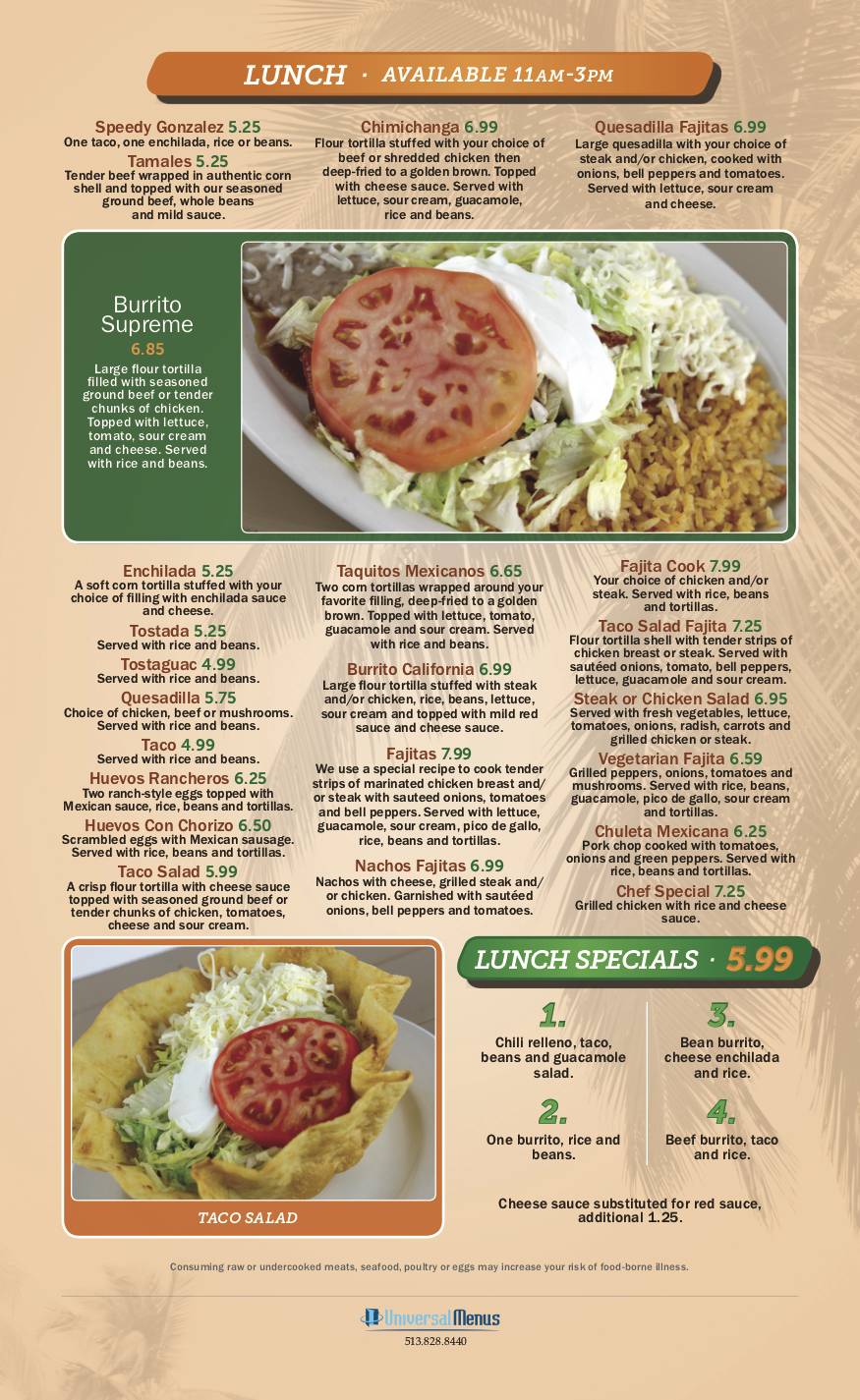 Menu at La Isla Mexican Restaurant, Lawrenceburg