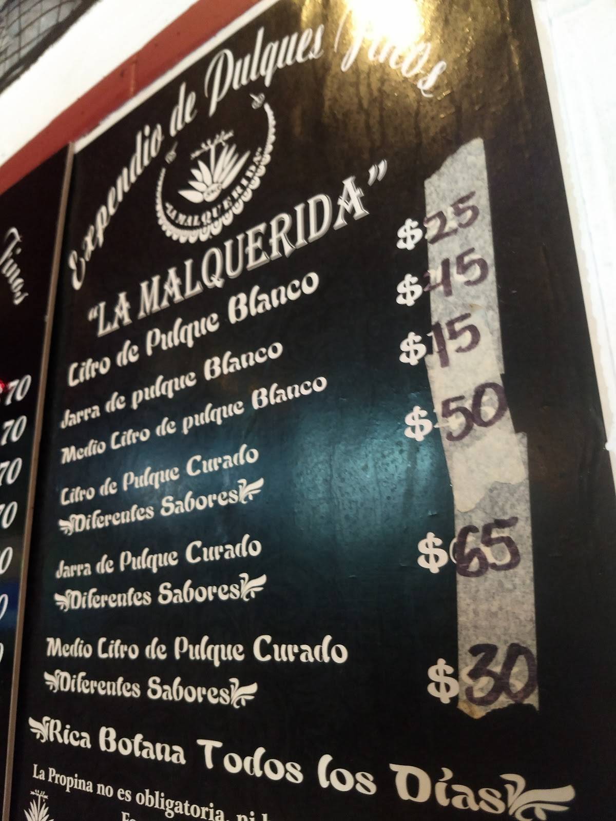 Carta del pub y bar La Malquerida, Ciudad López Mateos, Jaime Torres ...