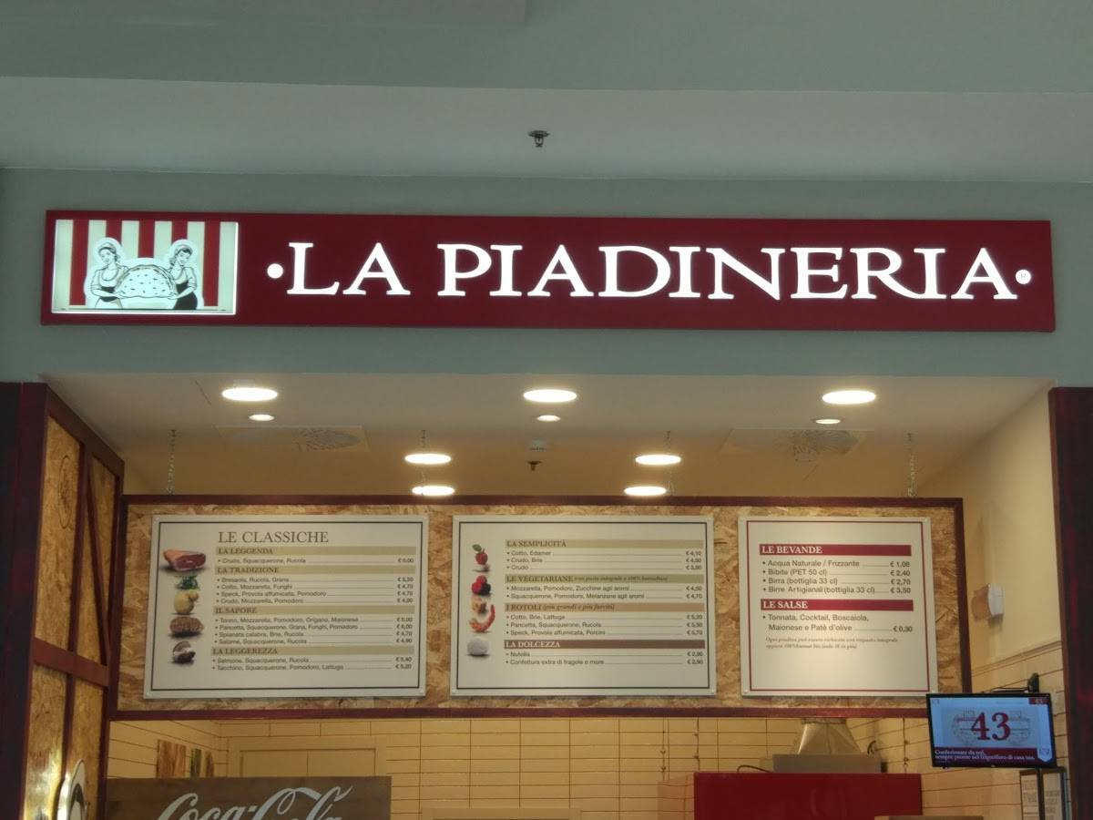 Menu da La Piadineria ristorante, Venezia, Via P. Arduino 20 Centro ...