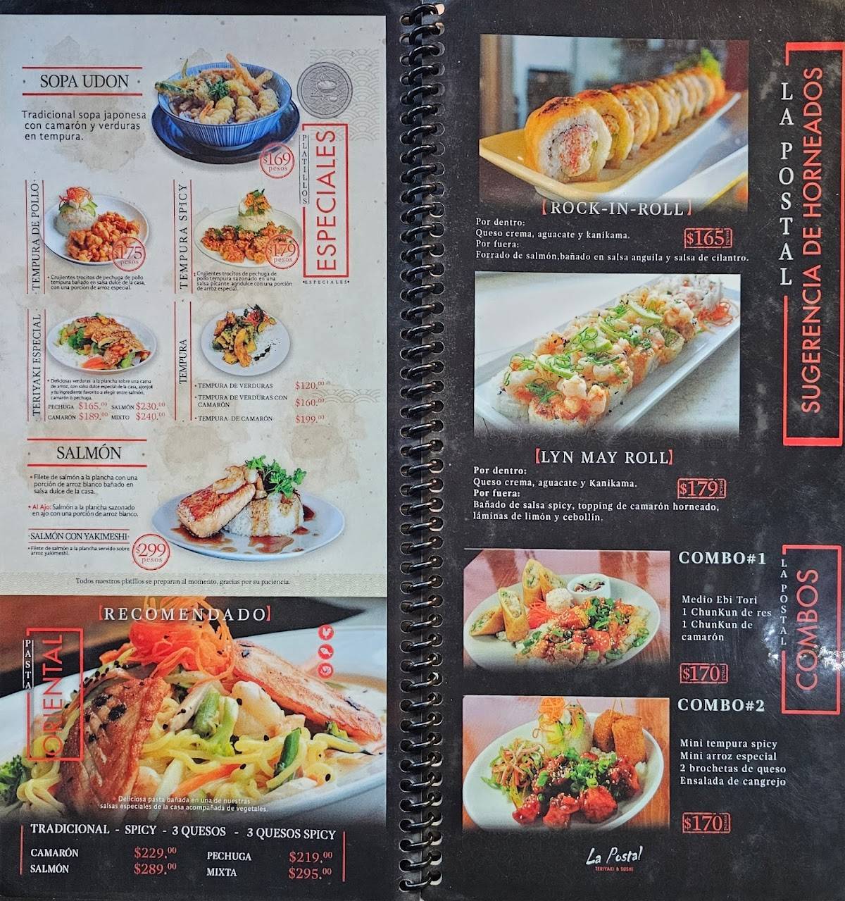 Menu at La Postal Teriyaki & Sushi Suc Capistrano restaurant, Tijuana