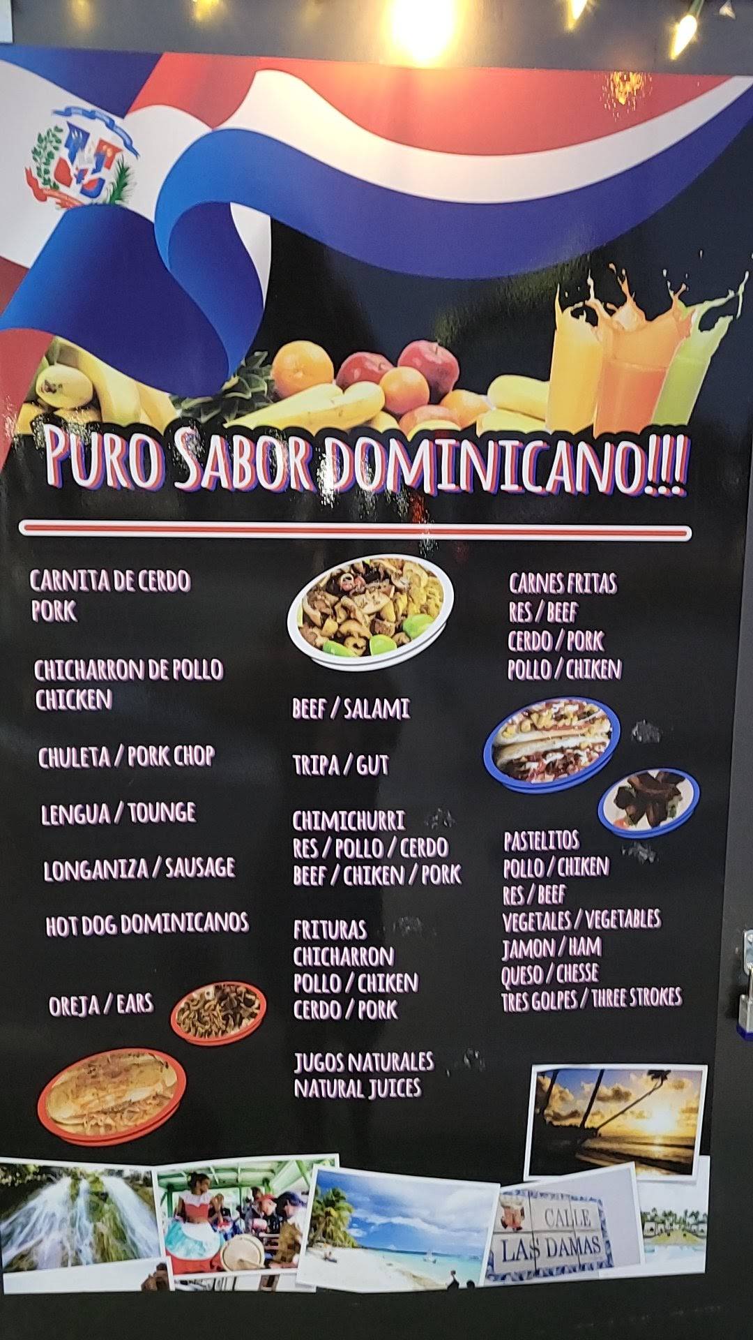 Carta del restaurante La Reina del Chimi, Seffner, E M.L.K. Jr Blvd