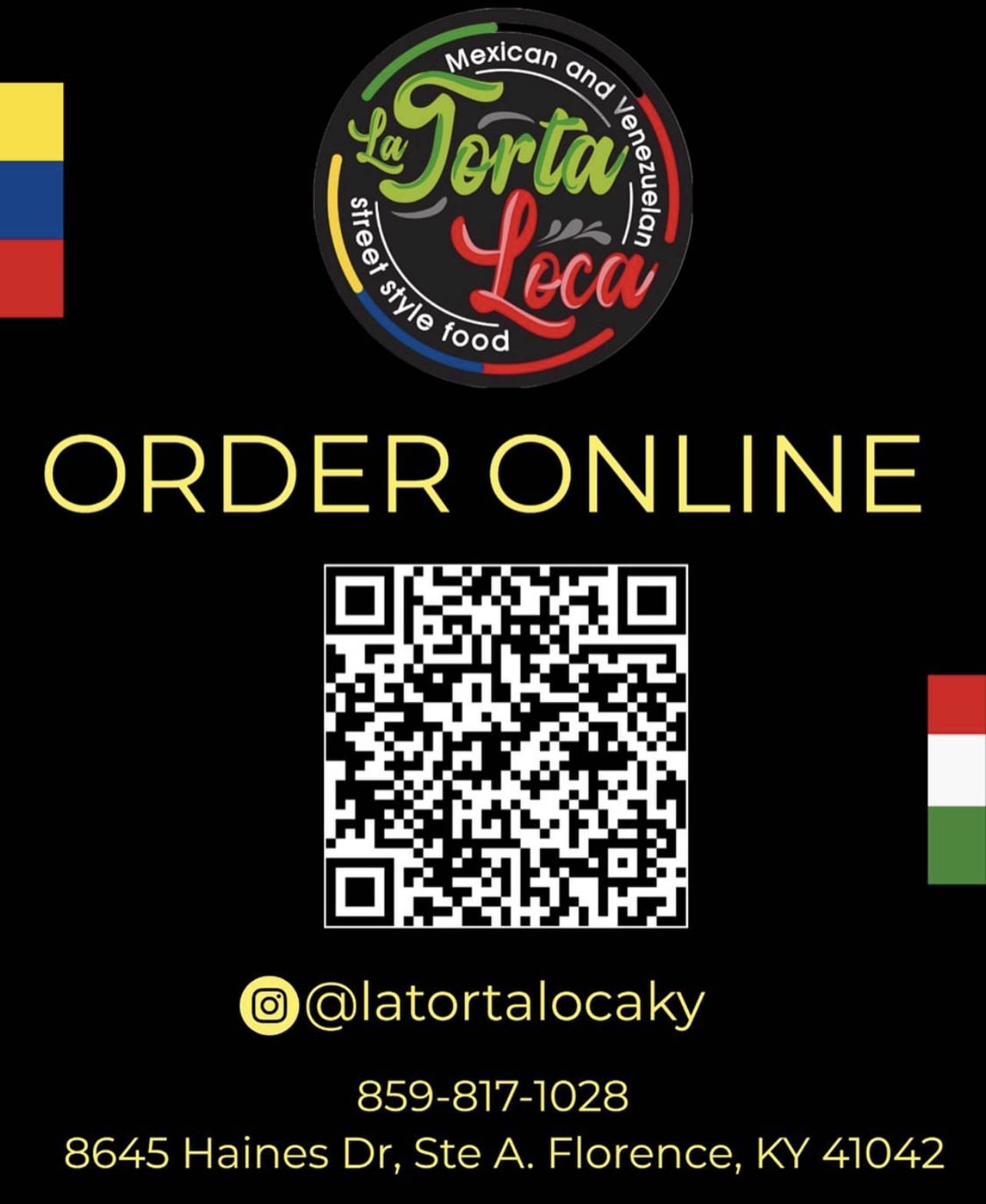 Menu at La Torta Loca restaurant, Florence, Dixie Hwy