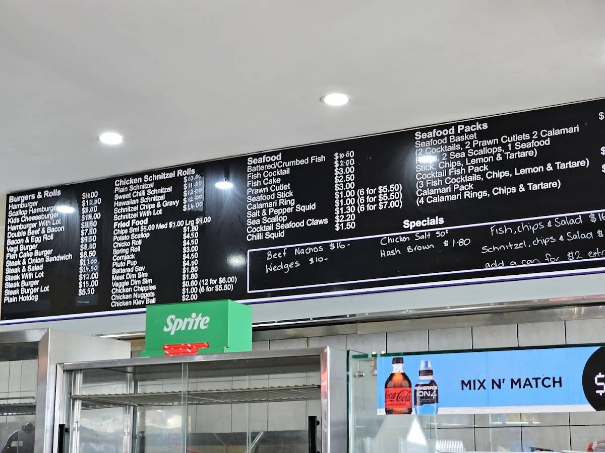 Menu at Lakeside Forbes fast food, Forbes