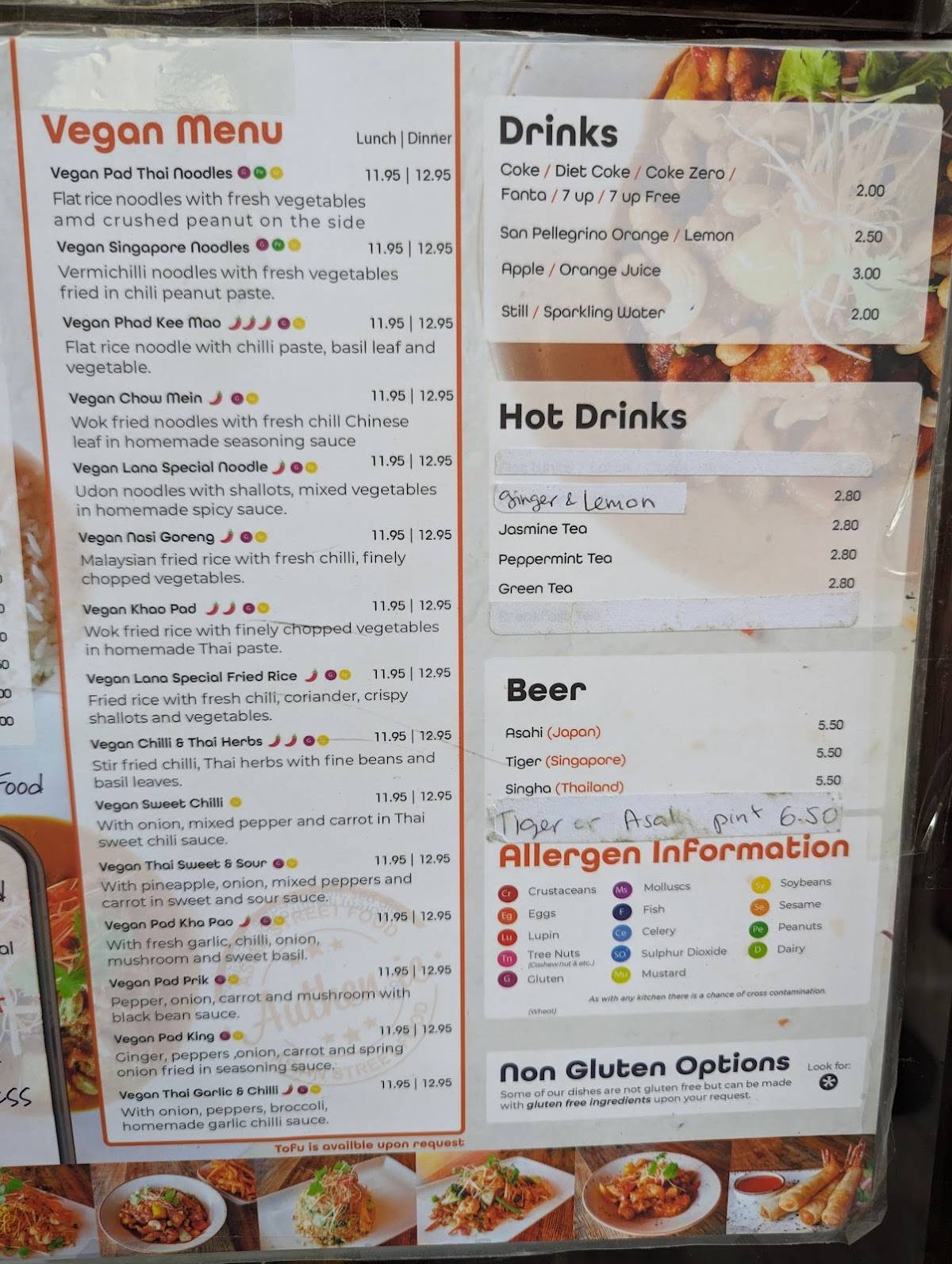 Carta del restaurante Lana Portlaoise Asian Street Food, Port Laoise
