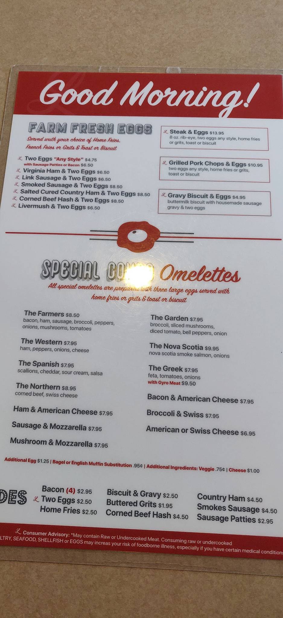 Menu at Landmark Restaurant Diner, Charlotte