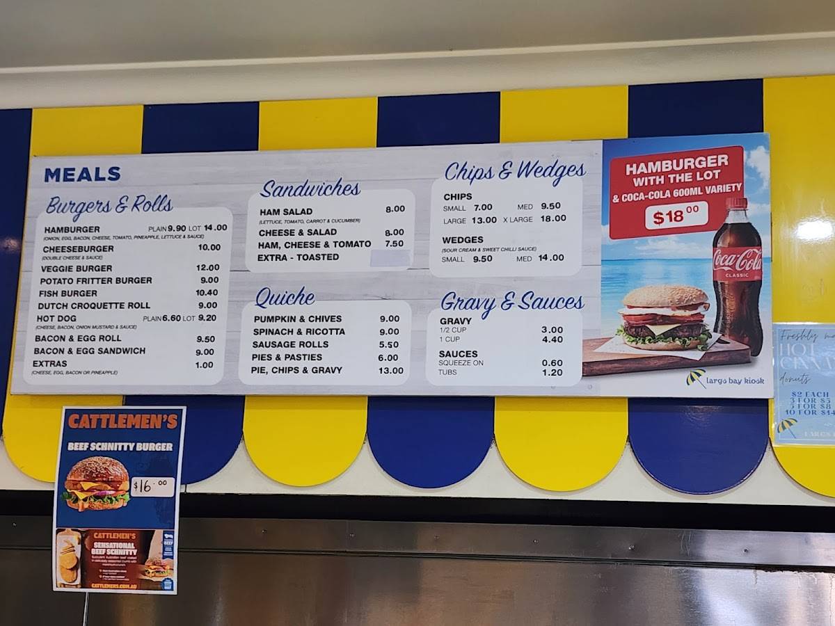 Menu at Largs Bay Kiosk fast food, Largs Bay