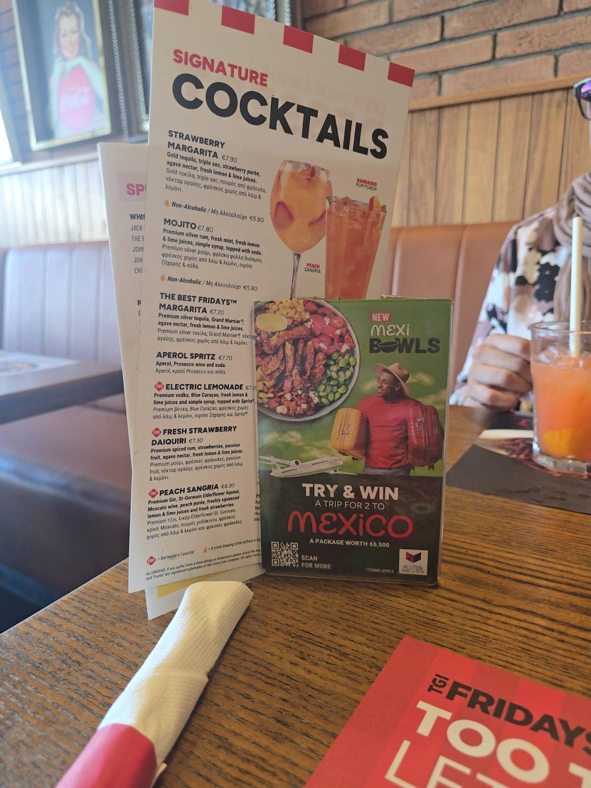 Menu at TGI Fridays Cyprus - Larnaca Finikoudes, Larnaca, Athenon 38