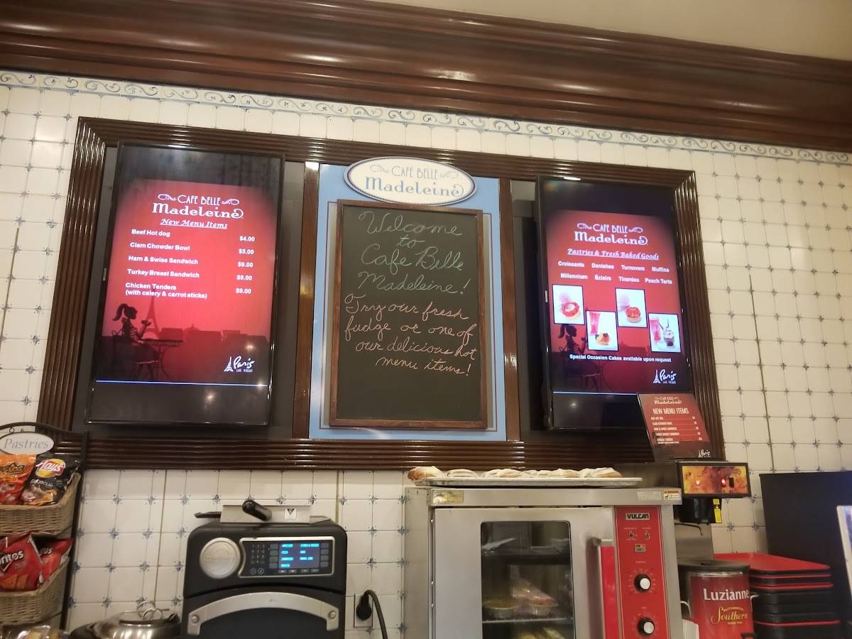 Menu at Cafe Belle Madeleine, Las Vegas, Las Vegas Blvd S