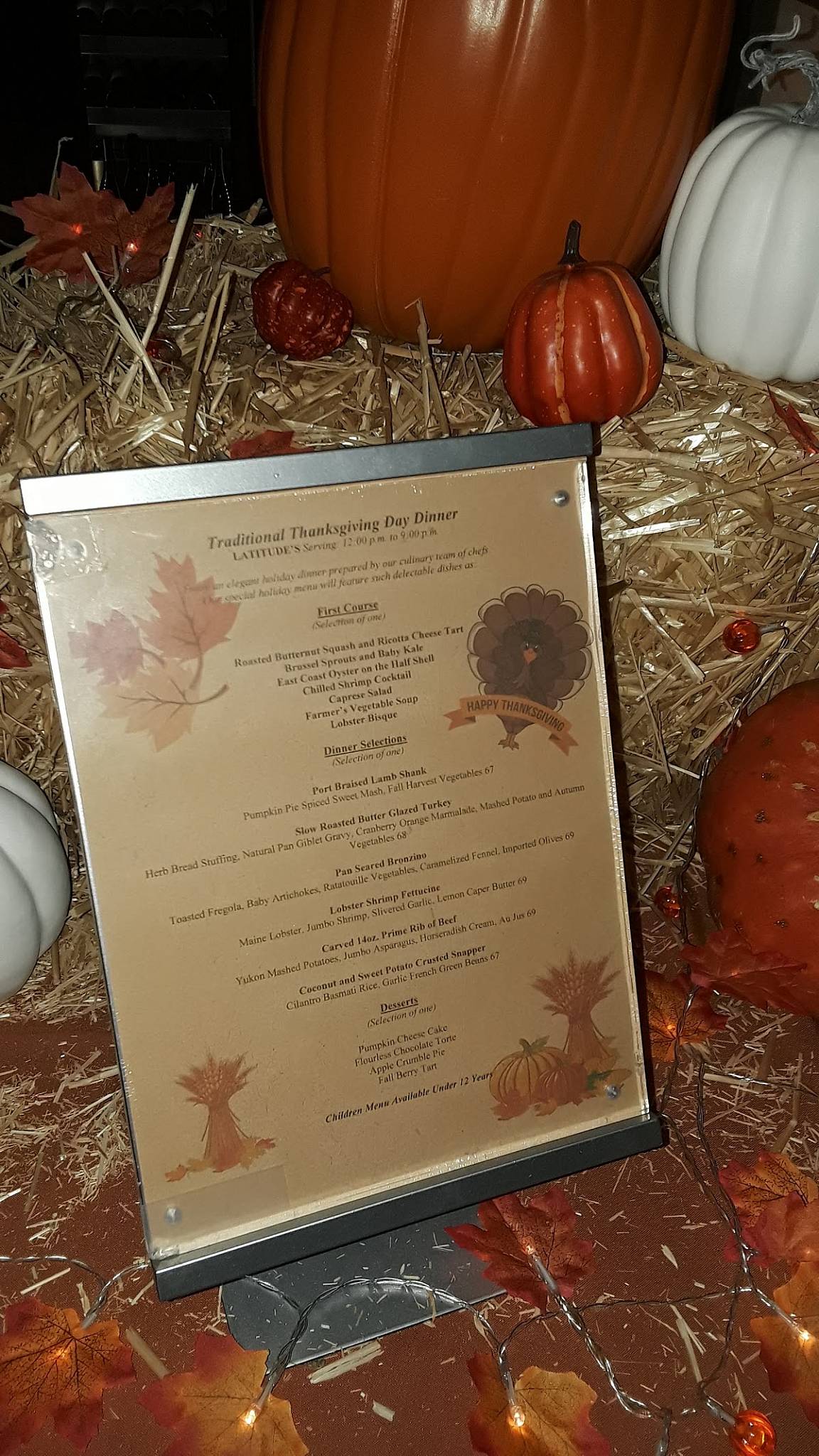 Menu at Latitudes Restaurant, Highland Beach, S Ocean Blvd