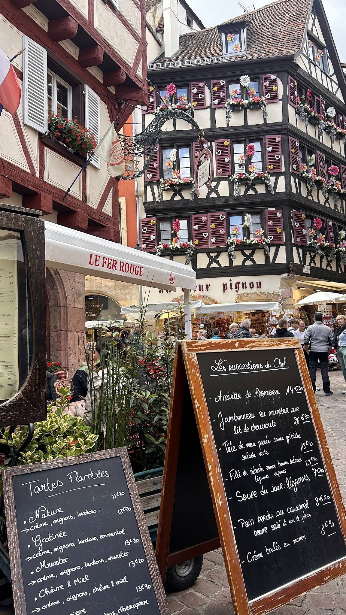 Carta del restaurante Le Fer Rouge, Colmar, 52 Grand Rue