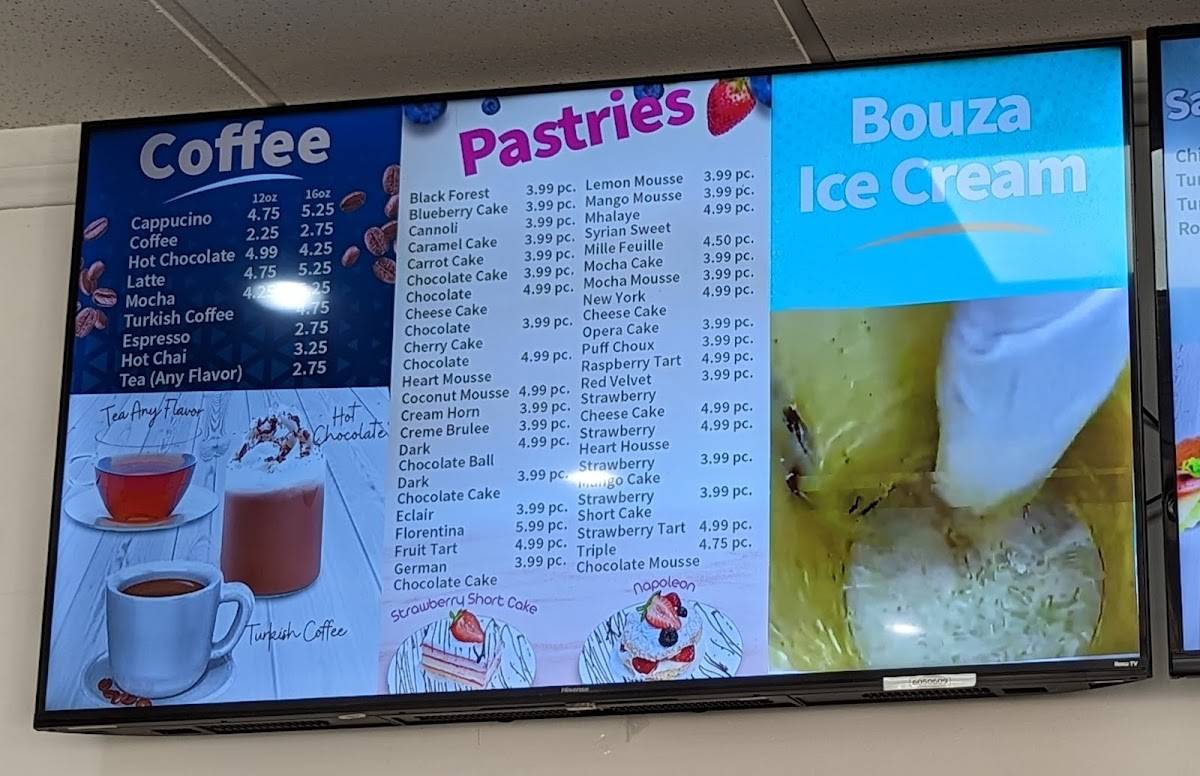Menu at Le Mirage Pastry desserts, Anaheim