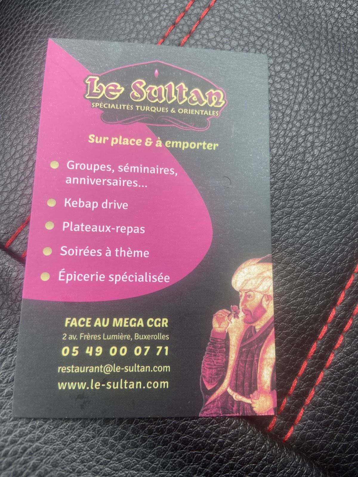 Menu au Le Sultan restaurant, Buxerolles