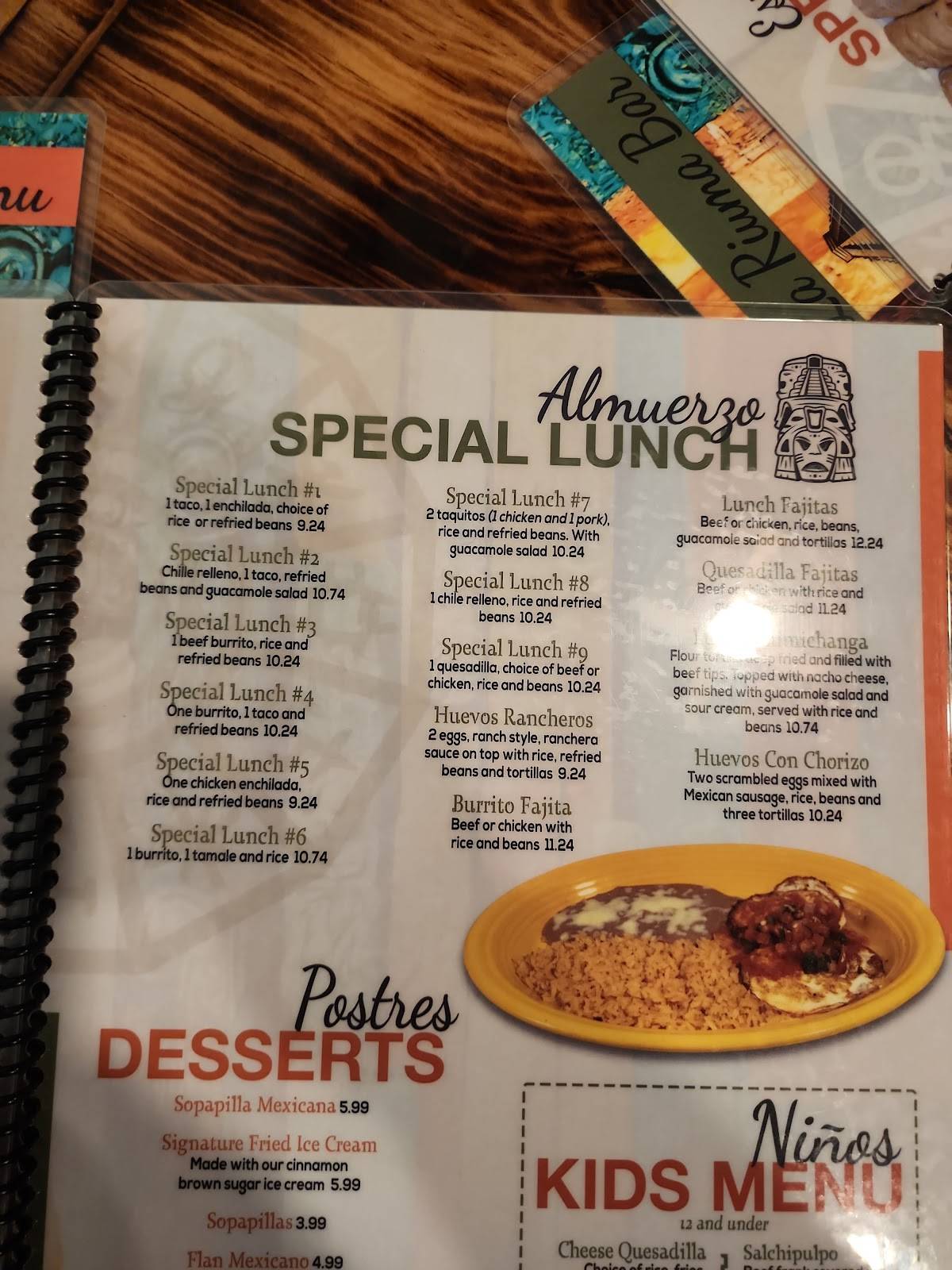 Menu at Palacio Maya Mexican Restaurant, Lenexa
