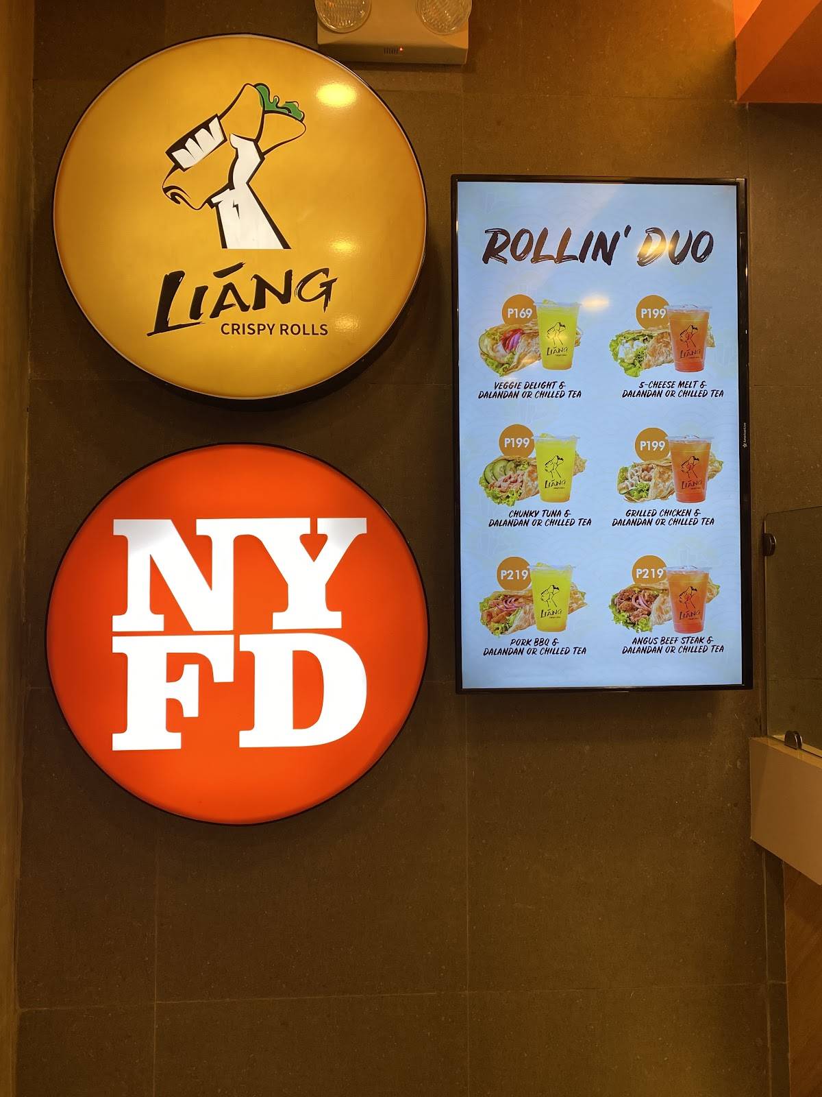 Menu at Liang Crispy Rolls/NYFD restaurant, Taguig, Uptown bgc