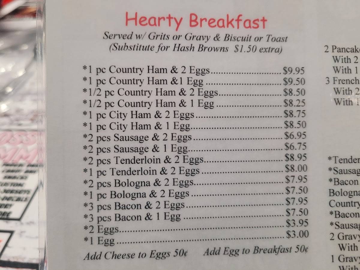 Menu at Libby's Catfish & Diner Eatery restaurant, Decatur, AL-67