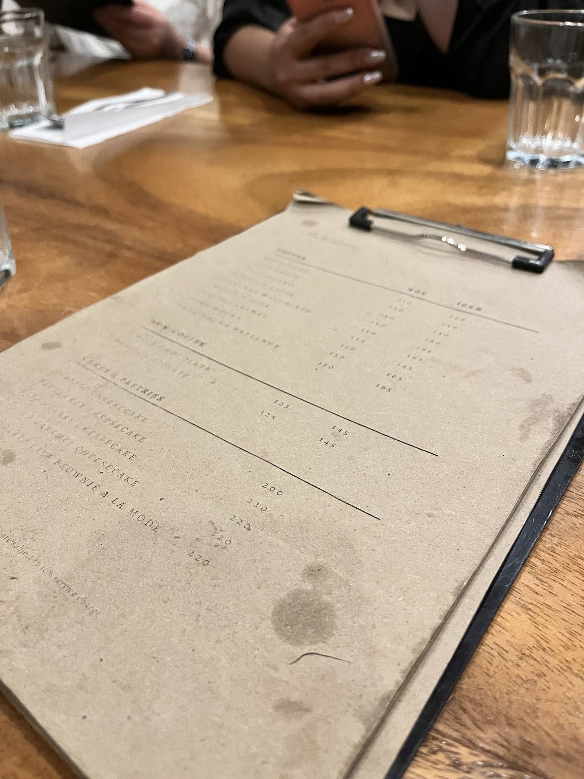 Menu at Lihim Cafe, Santo Tomas