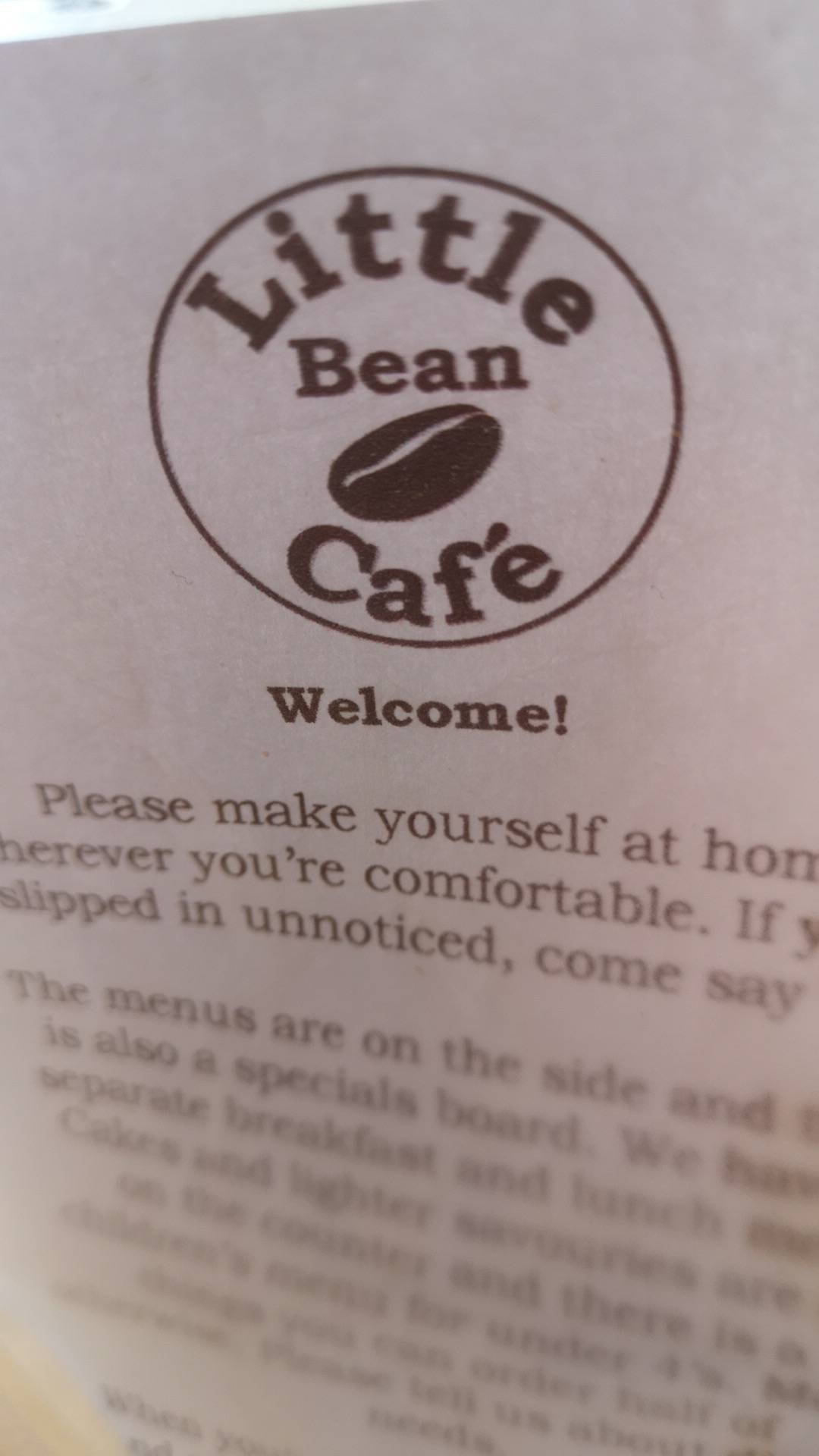 Menu at Little Bean Cafe Billingshurst, Billingshurst